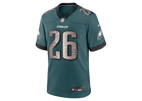Custom Saquon Barkley Philadelphia Eagles Nike Python Jersey (Midnight – recycled turbo